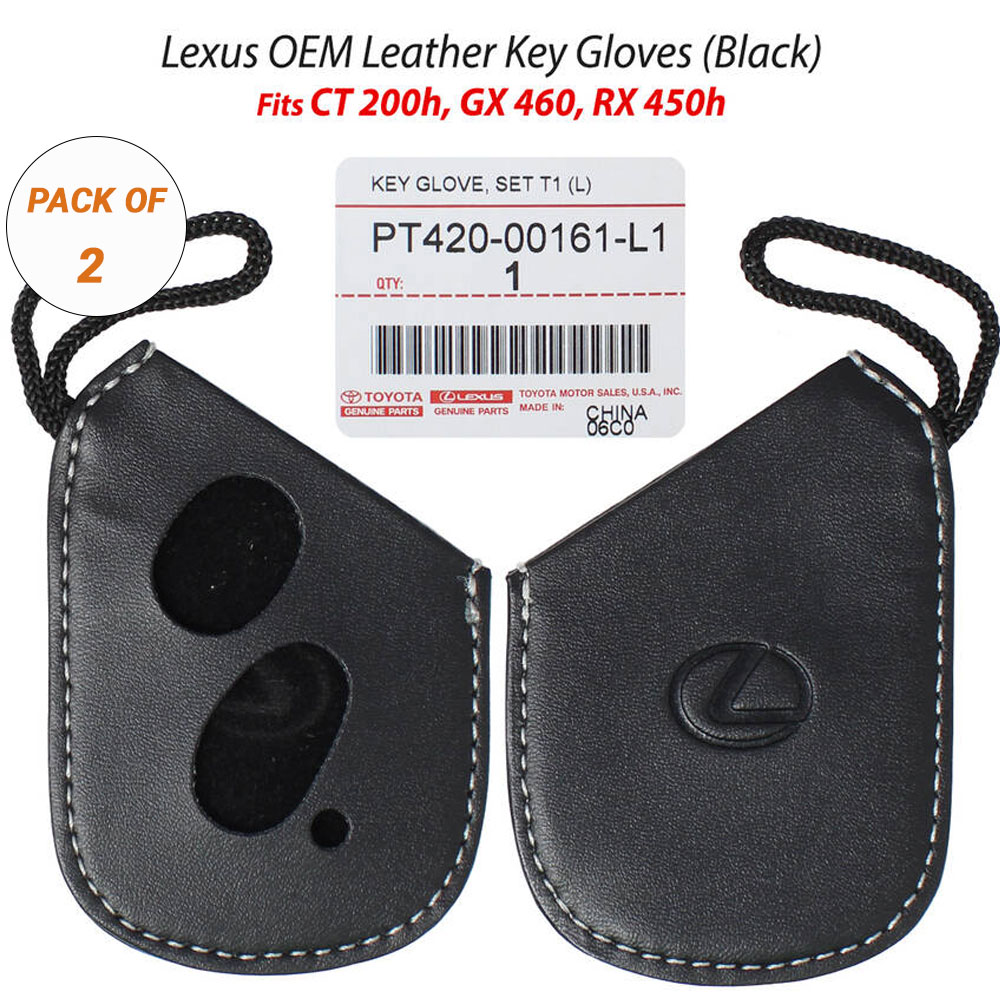 LEXUS Black Smart Key Fob Remote Cover Leather Gloves PT42000161L1