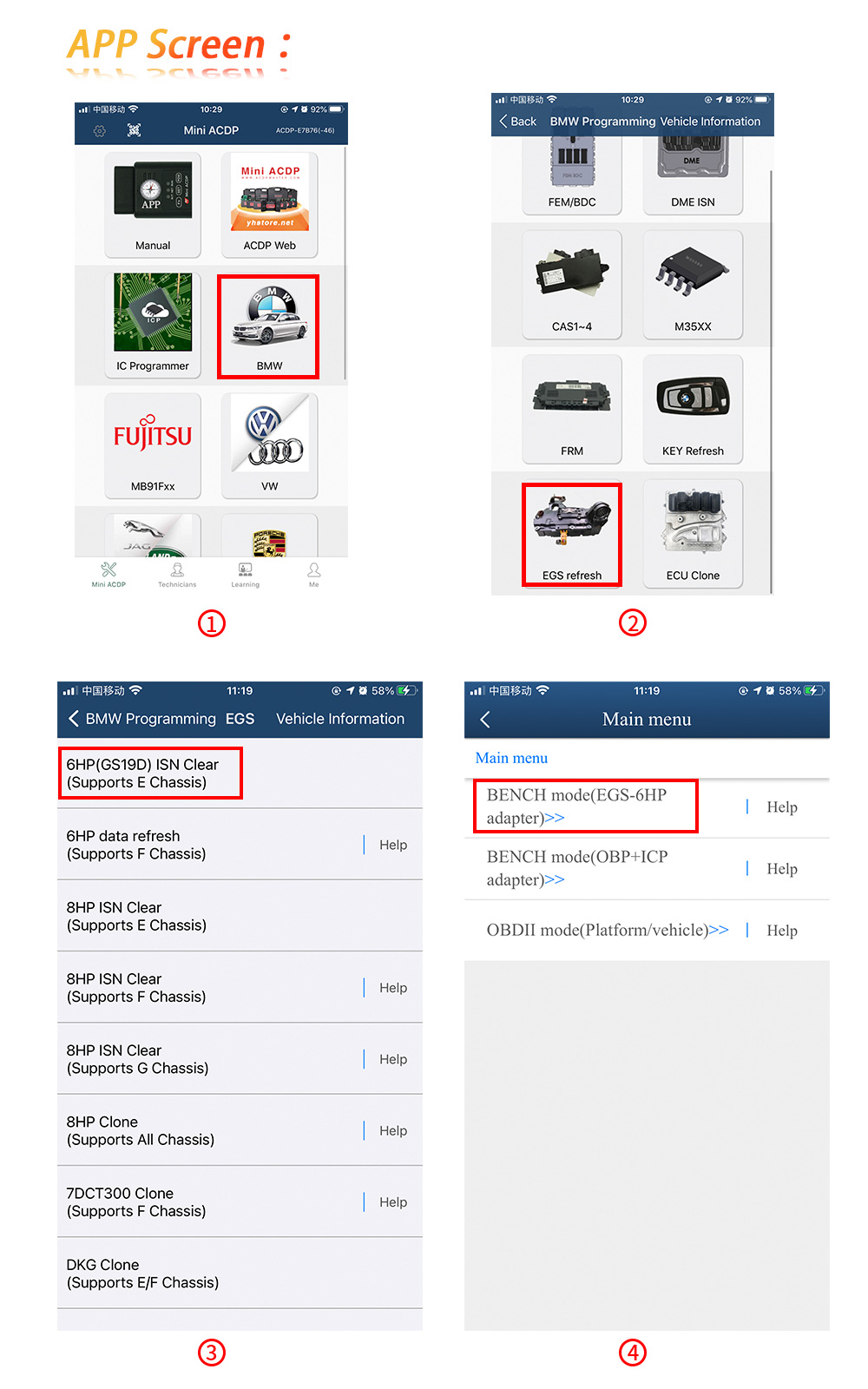 Refresh Module 17 Bmw E Series 6hp License From Yanhua Acdp